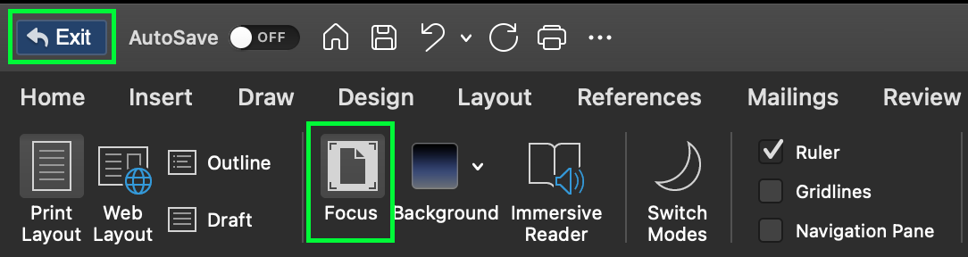 How to Enable Focus Mode on Microsoft Word – The H.A.C.K.E.R. Project