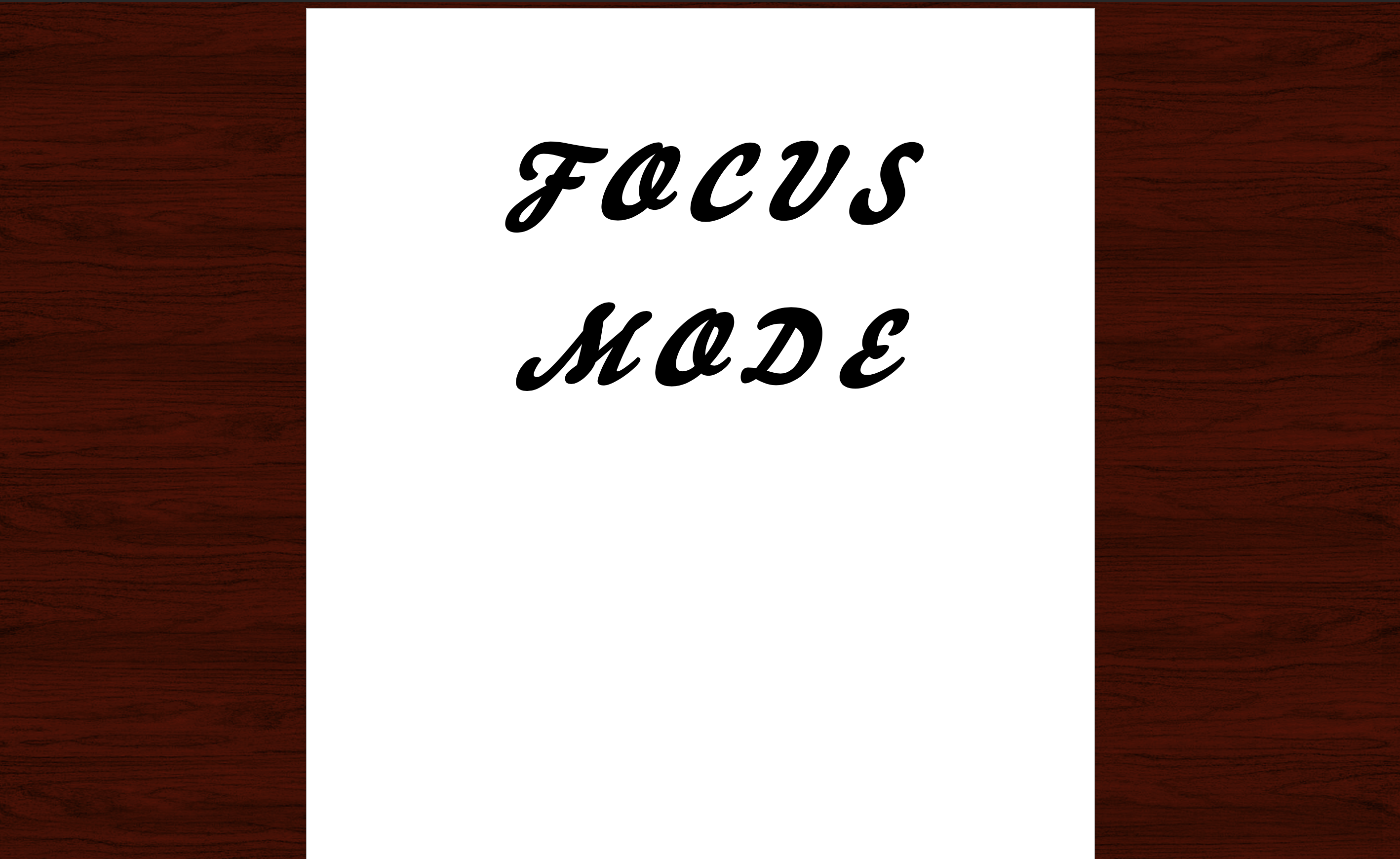 How to Enable Focus Mode on Microsoft Word – The H.A.C.K.E.R. Project