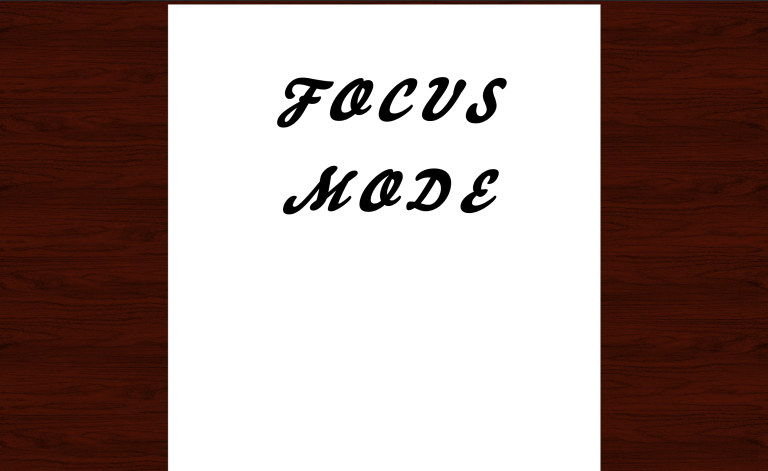 How to Enable Focus Mode on Microsoft Word – The H.A.C.K.E.R. Project